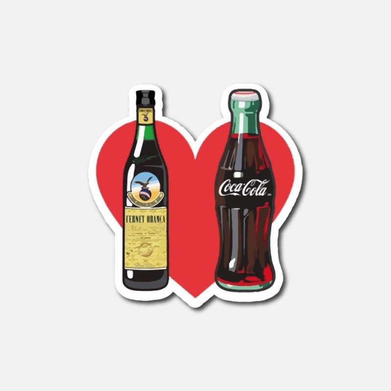 Pegatina FERNET Y COCA 5x5